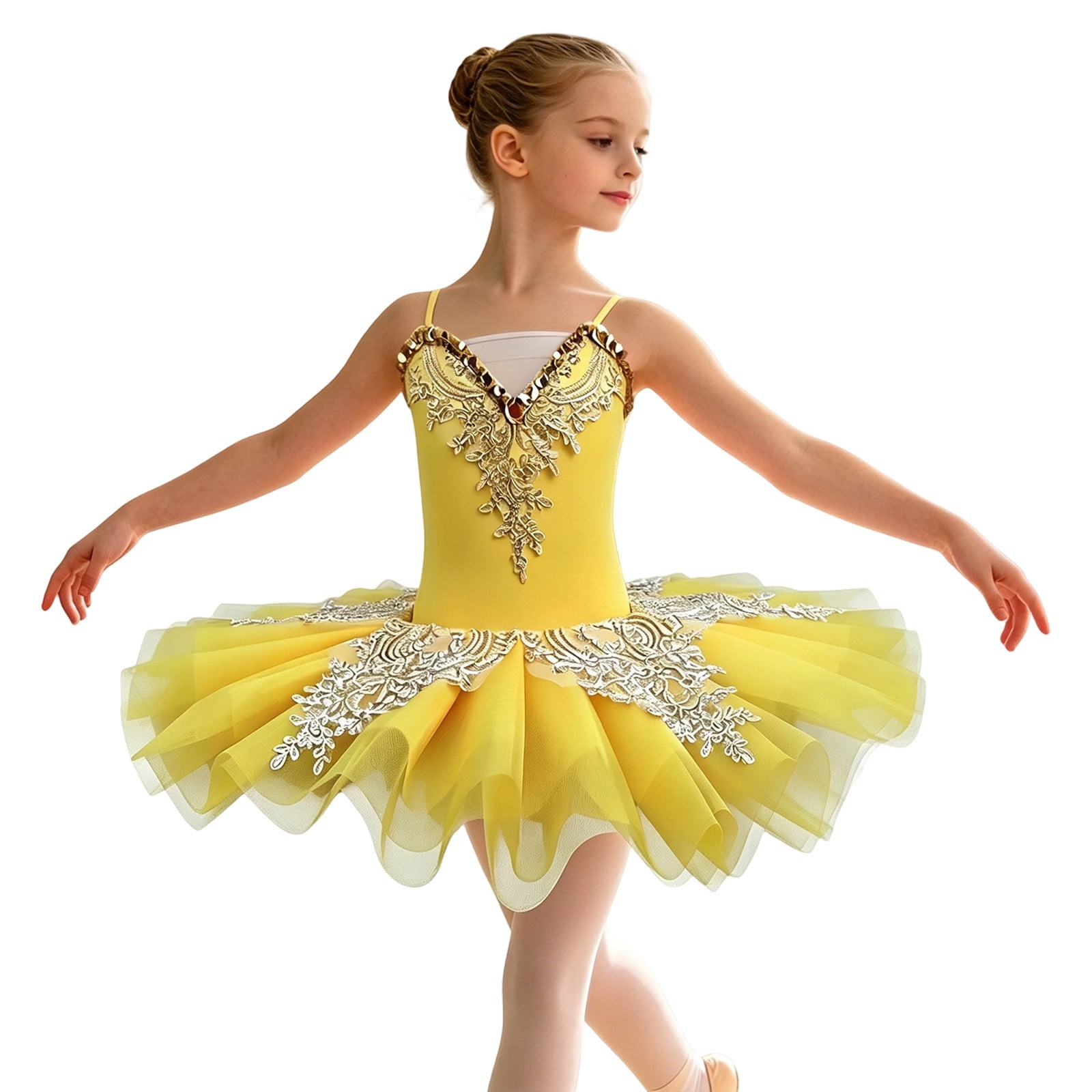Bainana Girls Floral Tulle Tutu Dresses Sleeveless Suspender Dance ...