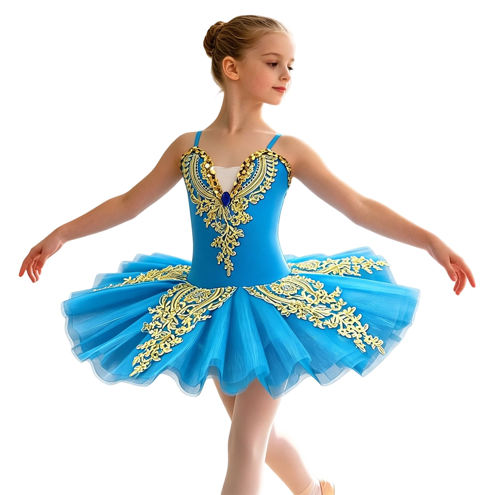 Bainana Girls Floral Tulle Tutu Dresses Sleeveless Suspender Dance ...
