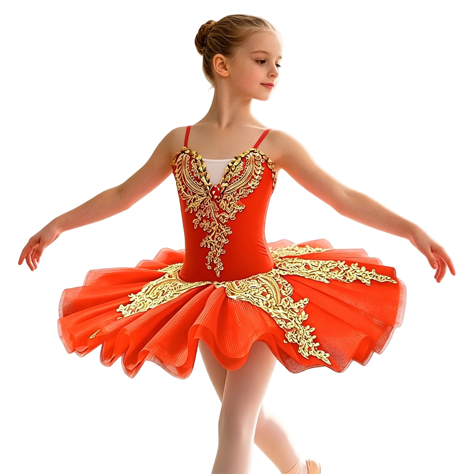 Bainana Girls Floral Tulle Tutu Dresses Sleeveless Suspender Dance ...