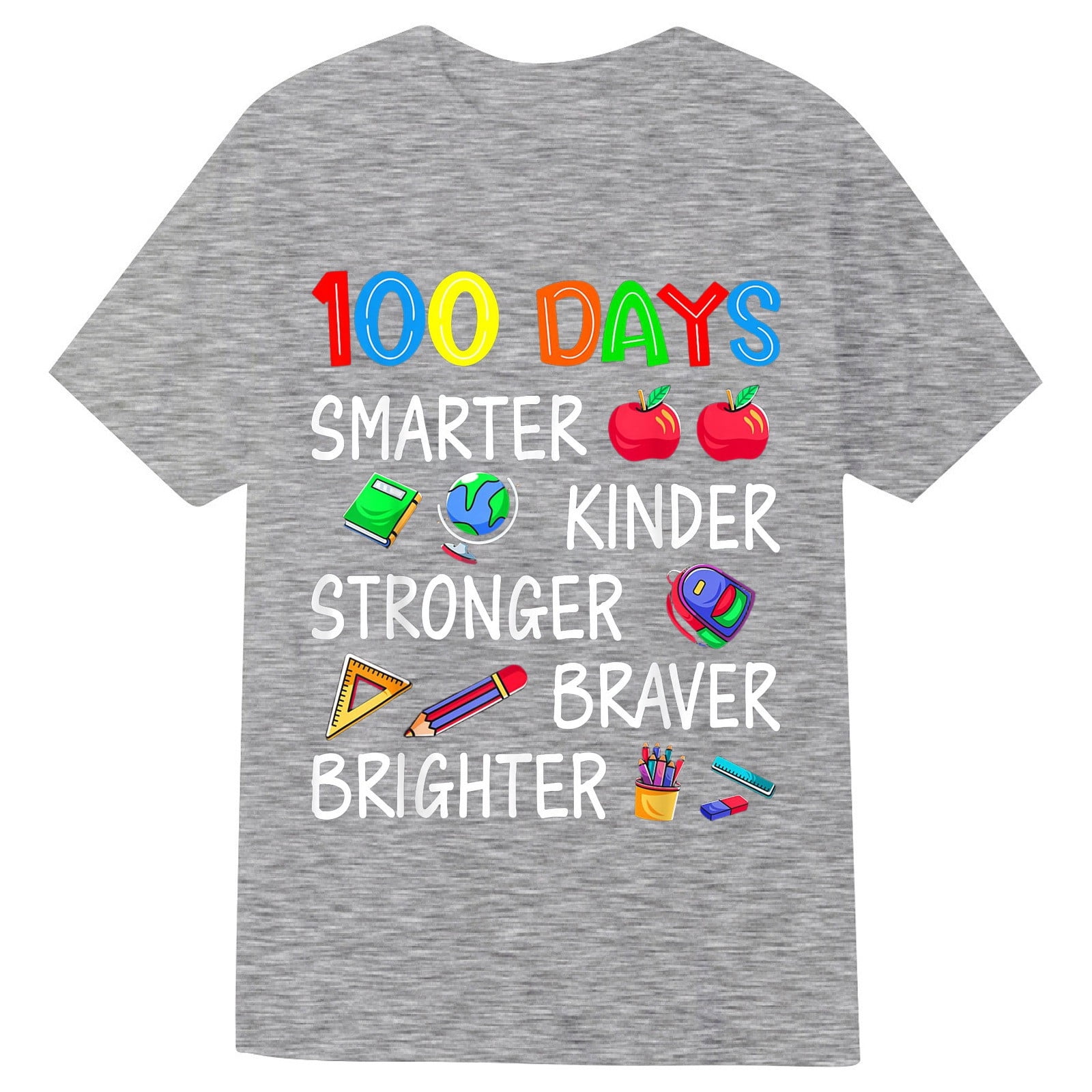 Bainana Girls Graphic Print Short Sleeve T Shirt Soft Casual Crew Neck ...