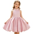 Bainana Girls Solid Color Satin Dresses Sleeveless Halter Backless ...