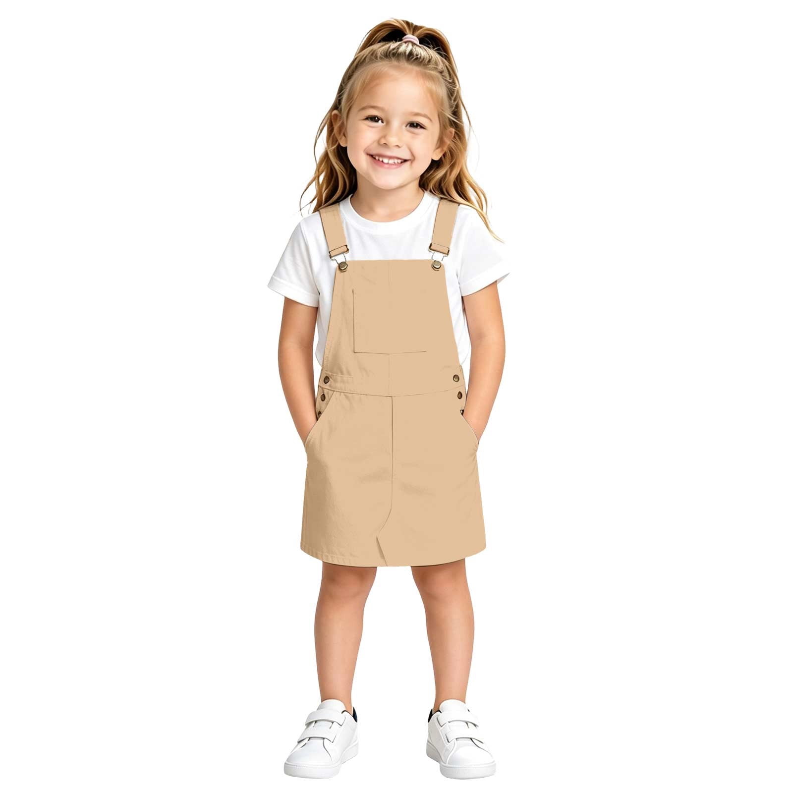 Bainana Girls Solid Color Summer Suspender Dresses Sleeveless ...