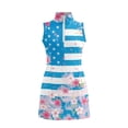 Bainana Girls Star Striped Print Summer Tennis Dresses Sleeveless Stand ...
