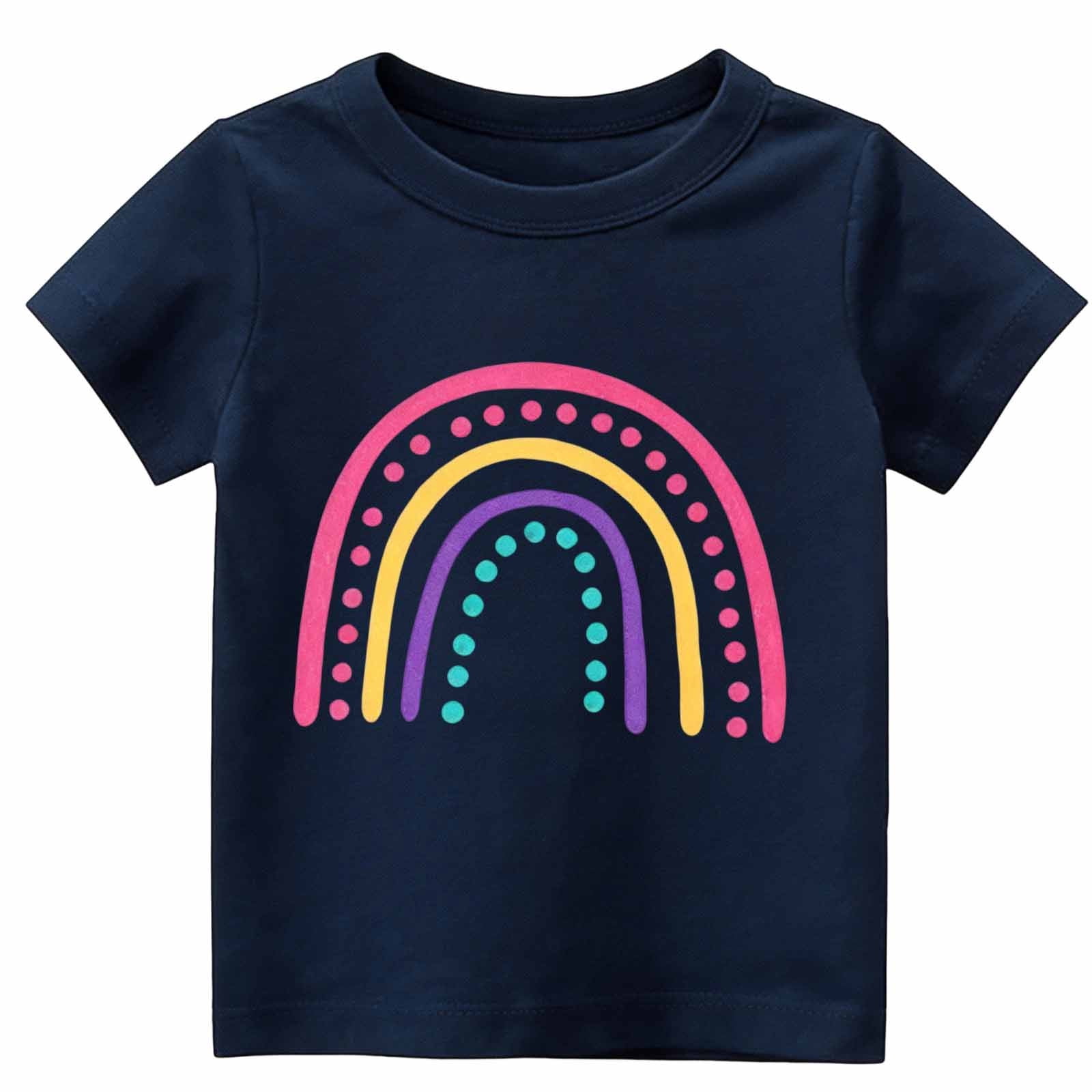 Bainana Girls T Shirts Cartoon Pint Short Sleeve Graphic Tees ...