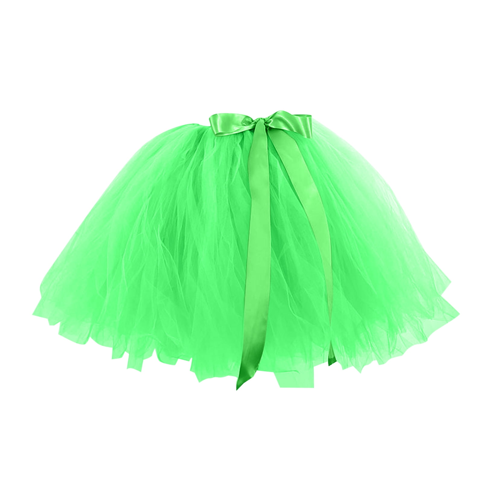 Bainana Green Carnival Women'S Tutu Skirt Solid Color High Waist Multi ...