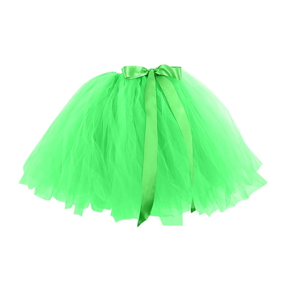 Bainana Green Carnival Women'S Tutu Skirt Solid Color High Waist Multi ...