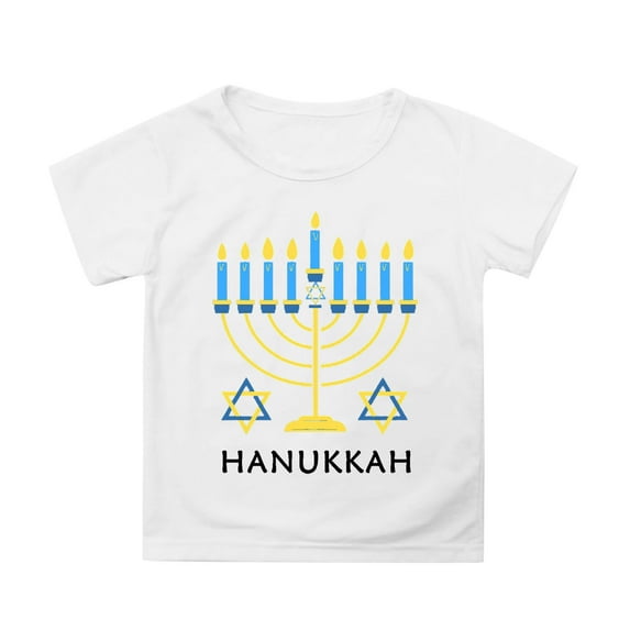 Bainana Hanukkah'S T-Shirt For Girls Boys Child Cartoon Print Short ...