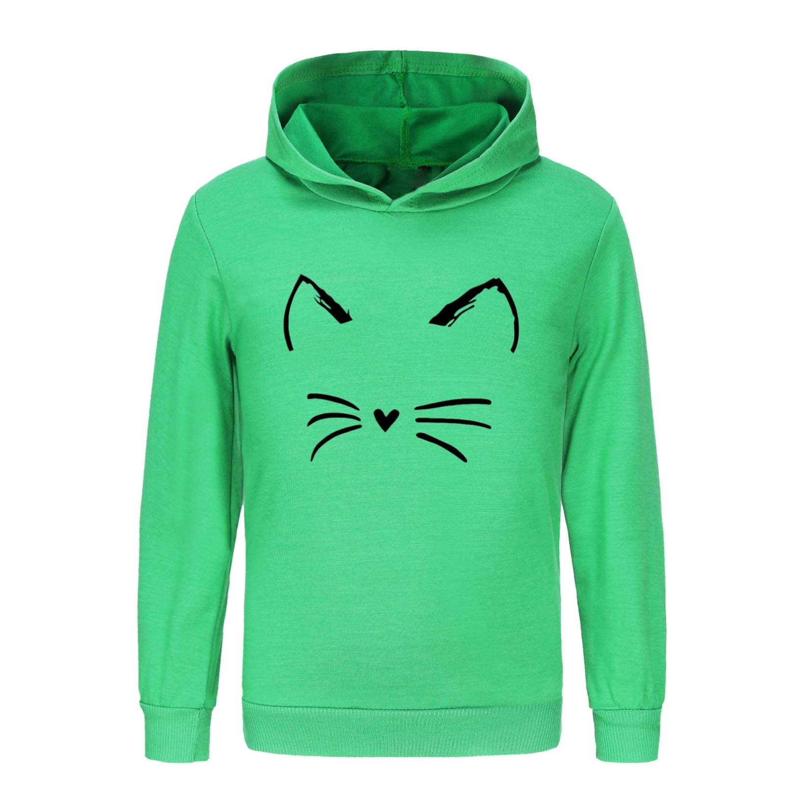 Bainana Hoodies For Kids Girls Cartoon Print Long Sleeve Hooded ...