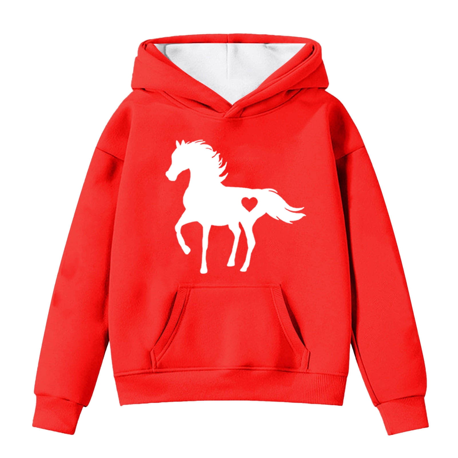 Bainana Hoodies For Kids Girls Cartoon Print Long Sleeve Hooded ...