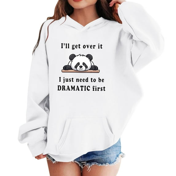 Bainana Hoodies For Little Girls Letter Print Long Sleeve Hooded Tops ...