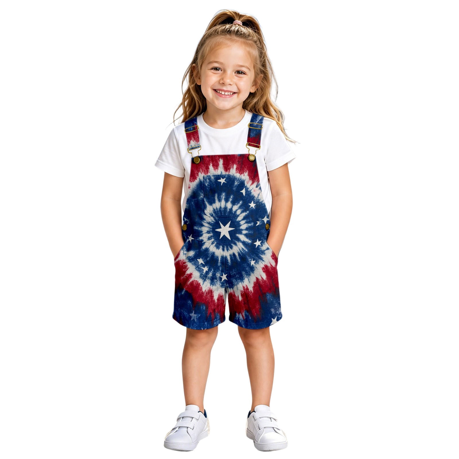 Bainana July 4Th Denim Overalls For Boys And Girls American Flag Print ...