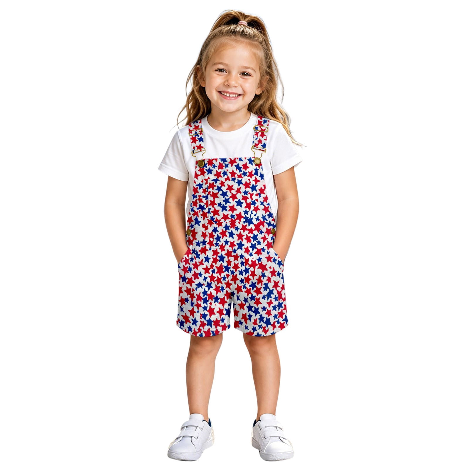 Bainana July 4Th Denim Overalls For Boys And Girls American Flag Print ...
