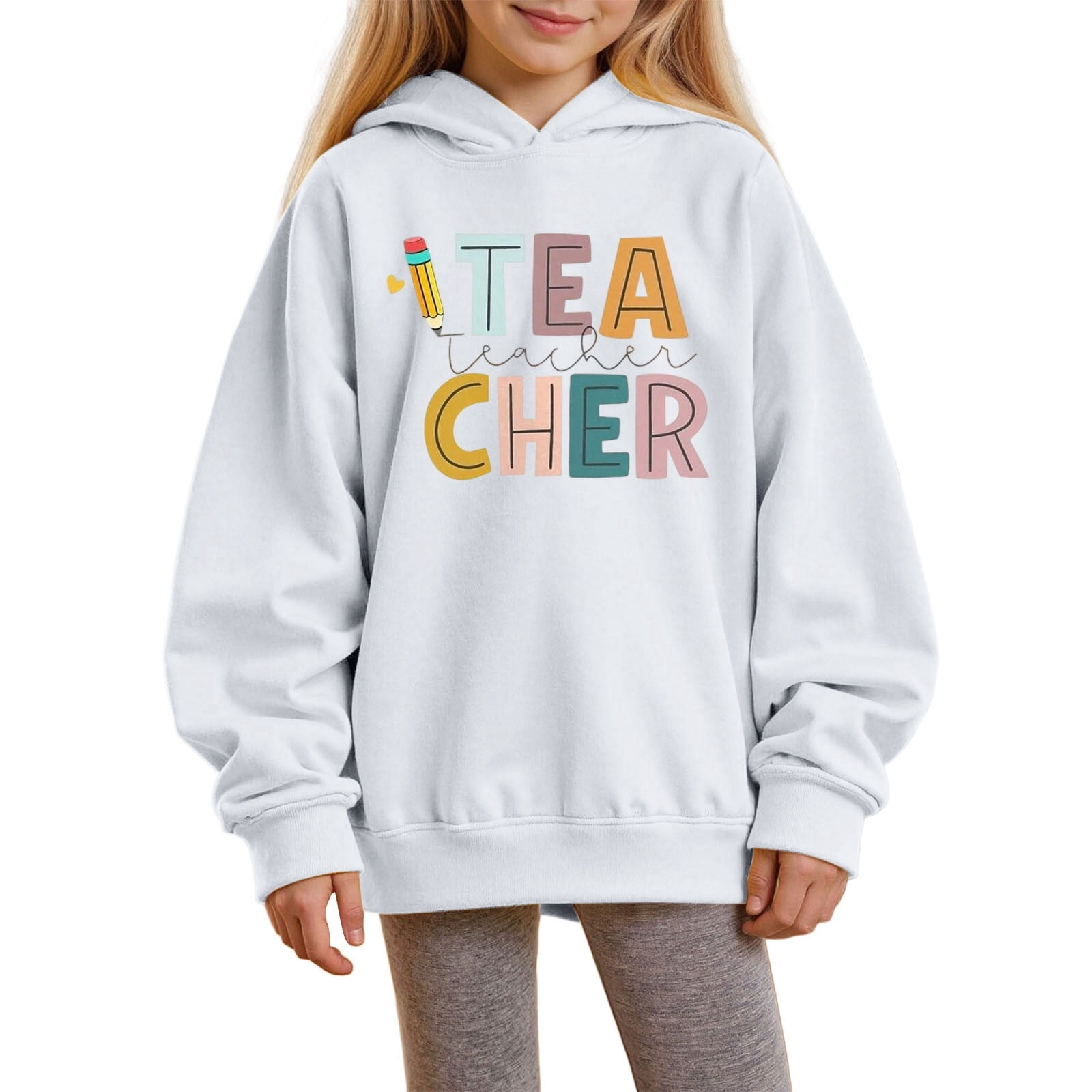 Bainana Kids Girls' Hoodies Letter Print Long Sleeve Hooded Sweatshirts ...