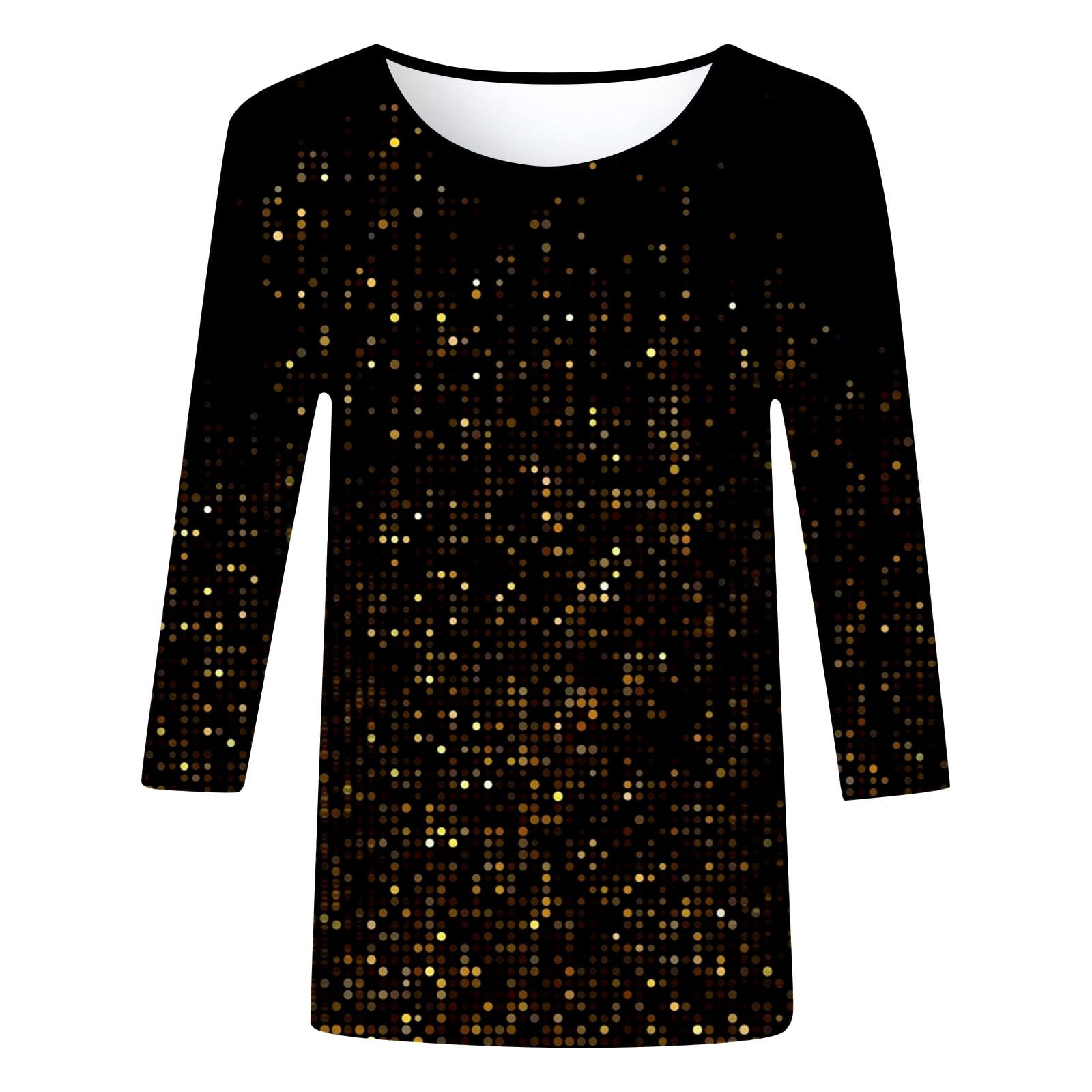 Bainana Kids Shirts Long Sleeve Crew Neck Top With Allover Star Print ...