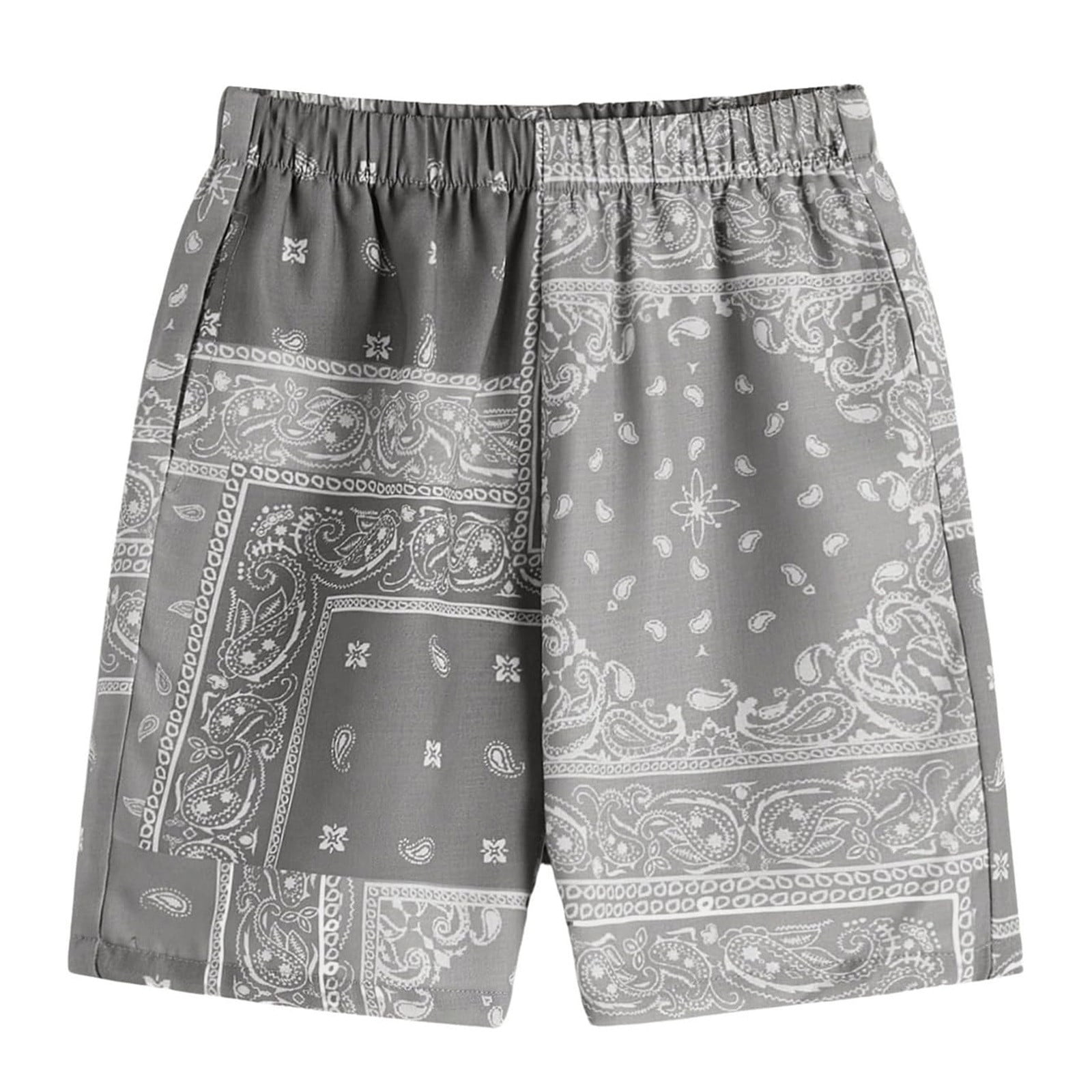 Bainana Little Boys Shorts Cashew Print Elastic Waist Wide Leg Shorty ...