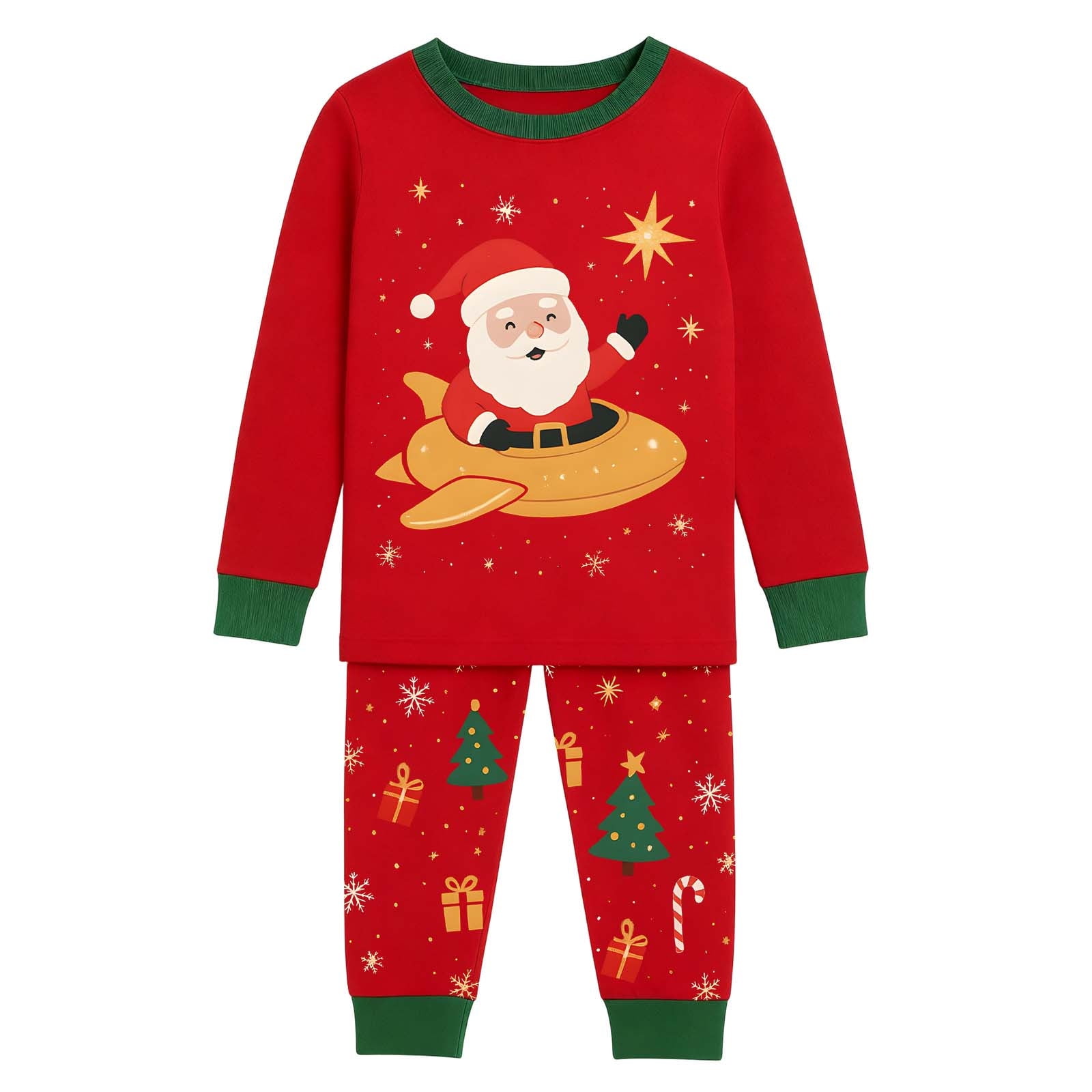 Bainana Little Girls Boys Christmas 2 Pieces Outfits Cartoon Print Long ...