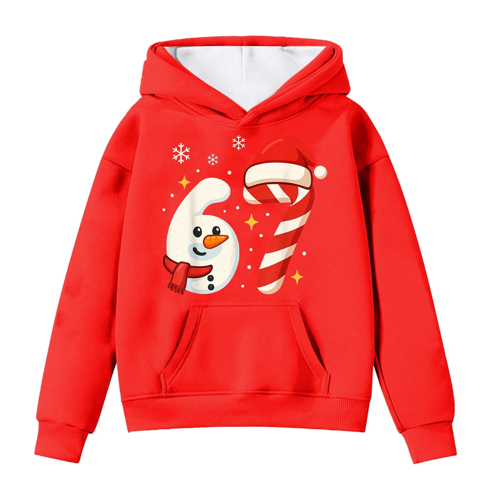 Bainana Little Girls Boys Christmas Hoodie 6 7 Print Long Sleeve Hooded ...