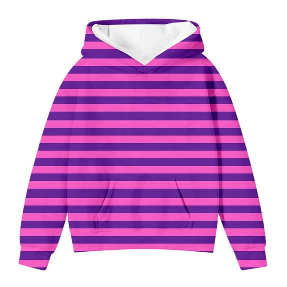Bainana Little Girls Boys Hoodie Stripe Print Long Sleeve Hooded Tops ...