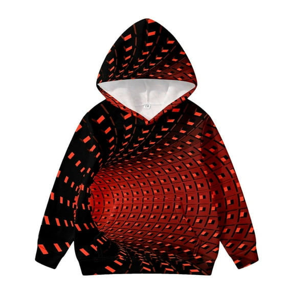 Bainana Little Girls Boys Hoodies 3D Print Long Sleeve Hooded Tops ...