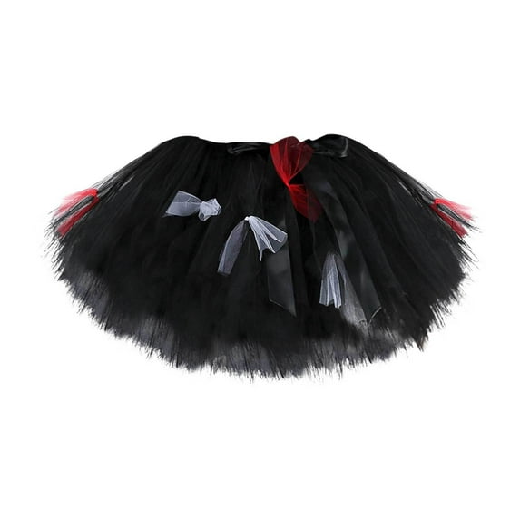 Bainana Little Girls Bubble Skirt Color Block Elastic Waist A-Line ...