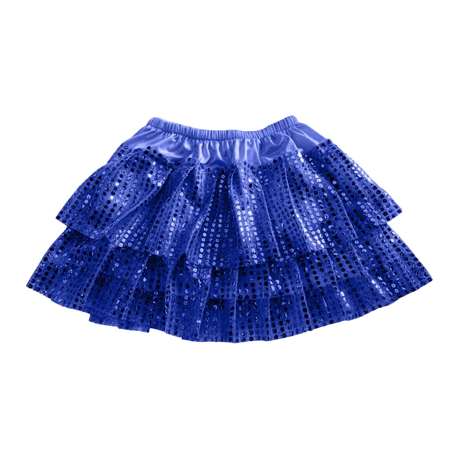 Bainana Little Girls Carnival Skirt Solid Color Elastic Waist A-Line ...