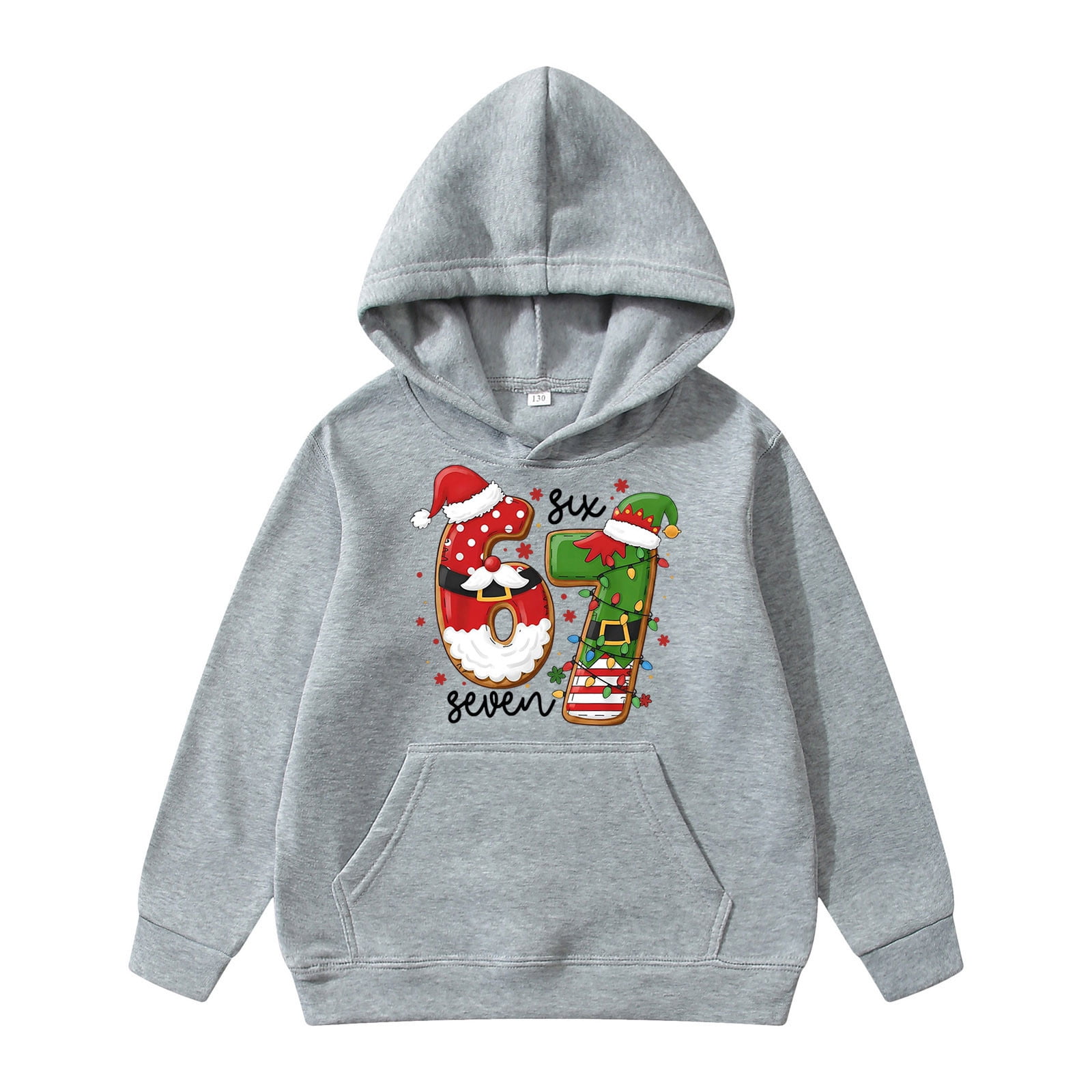 Bainana Little Girls Christmas Hoodies 6 7 Print Long Sleeve Hooded ...