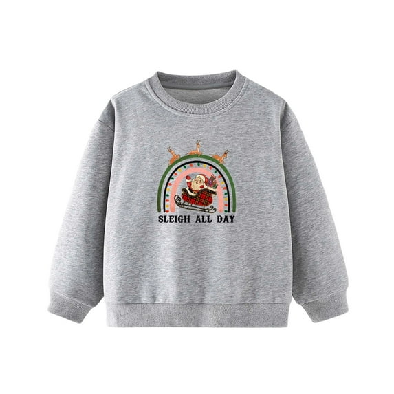 Bainana Little Girls Christmas Sweatshirt Cartoon Print Long Sleeve ...