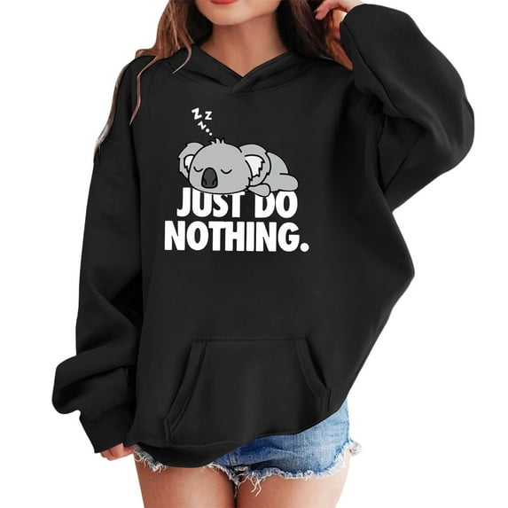 Bainana Little Girls Hoodie Cartoon Print Long Sleeve Hooded Tops ...