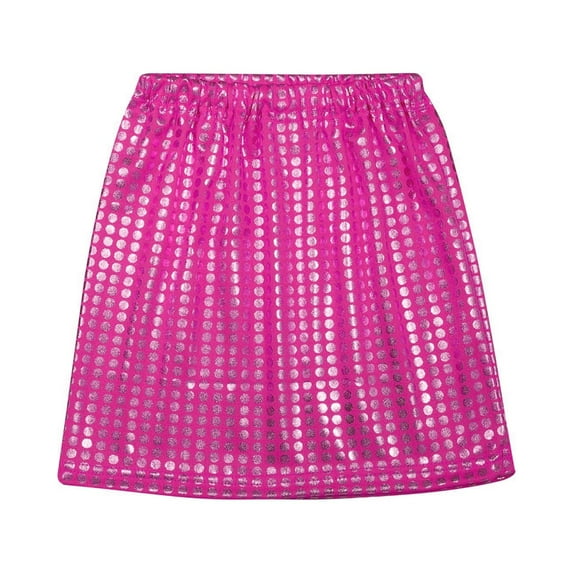 Bainana Little Girls Skirt Solid Color Elastic Waist A-Line Skirt ...