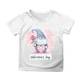 Bainana Little Girls Valentine Shirt Cartoon Print Short Sleeve Crew ...