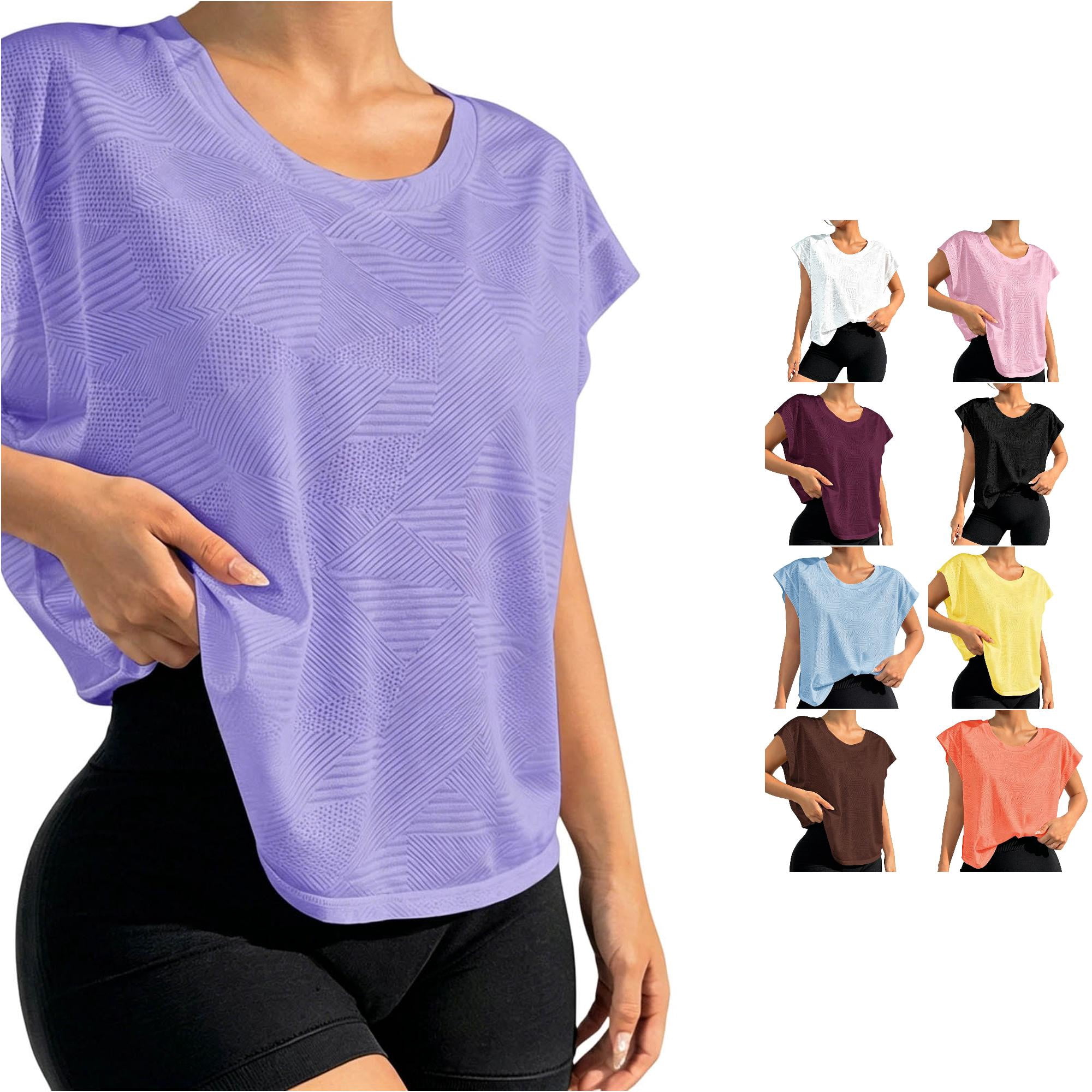 Bainana Luxuriously Soft Breathable Mesh Yoga Top For Women Solid Color ...