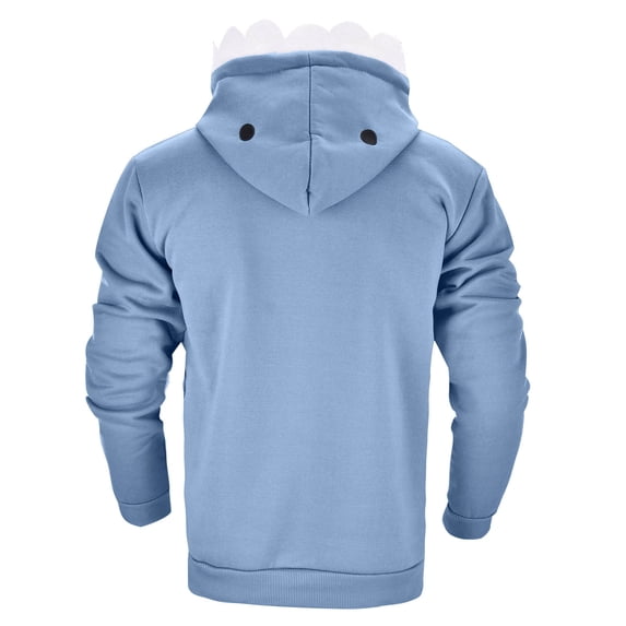 Bainana Men Hoodie Long Sleeve Breathable Hoody Shark Print Hooded Tops ...