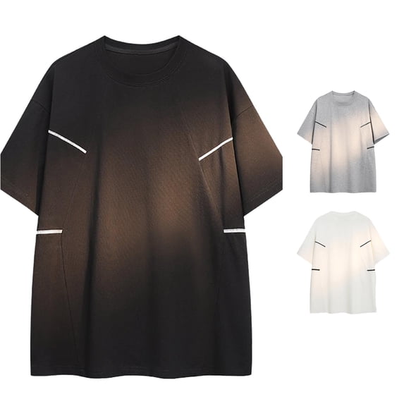 Bainana Men Loose Fit Round Neck T Shirts Casual Short Sleeve Solid ...