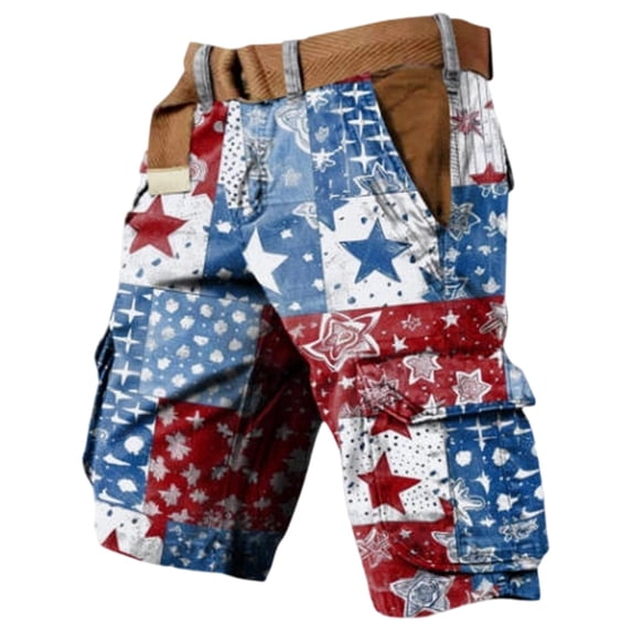 Bainana Men'S Cargo Shorts July 4Th American Flag Hiking Shorts Mens ...