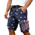 Bainana Mens Cargo Shorts Independence Day American Flag Hiking Shorts ...