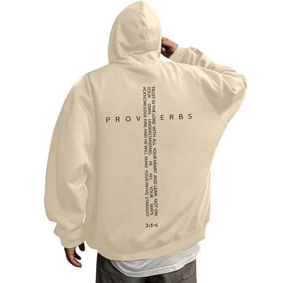 Bainana Mens Graphic Hoodies Long Sleeve Breathable Hoody Letter Print ...