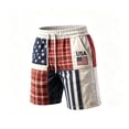 Bainana Mens Shorts July 4Th American Flag Sport Shorts Mens Elastic ...