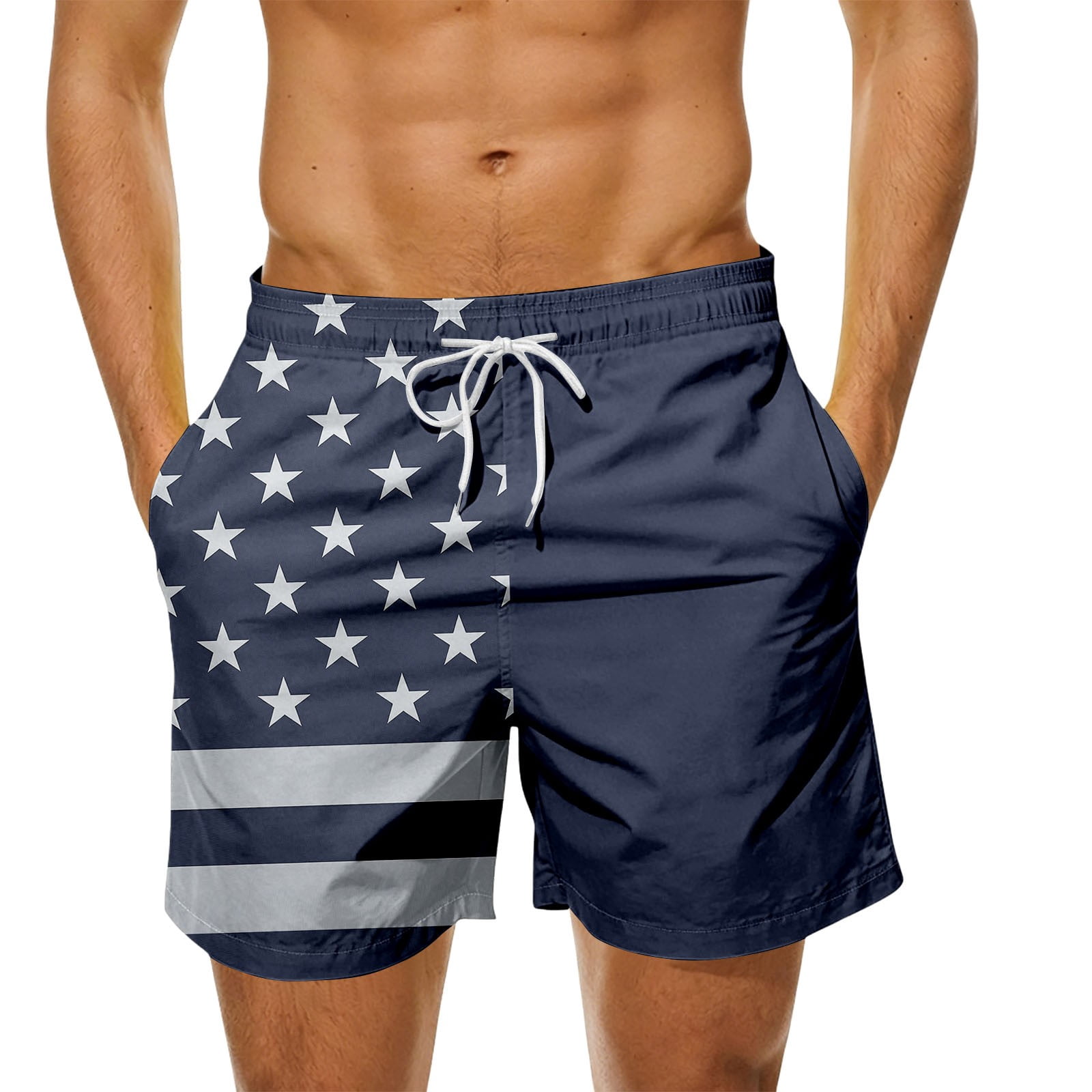 Bainana Mens Swim Trunks American Flag Patriotic Swim Shorts 4Th Of ...