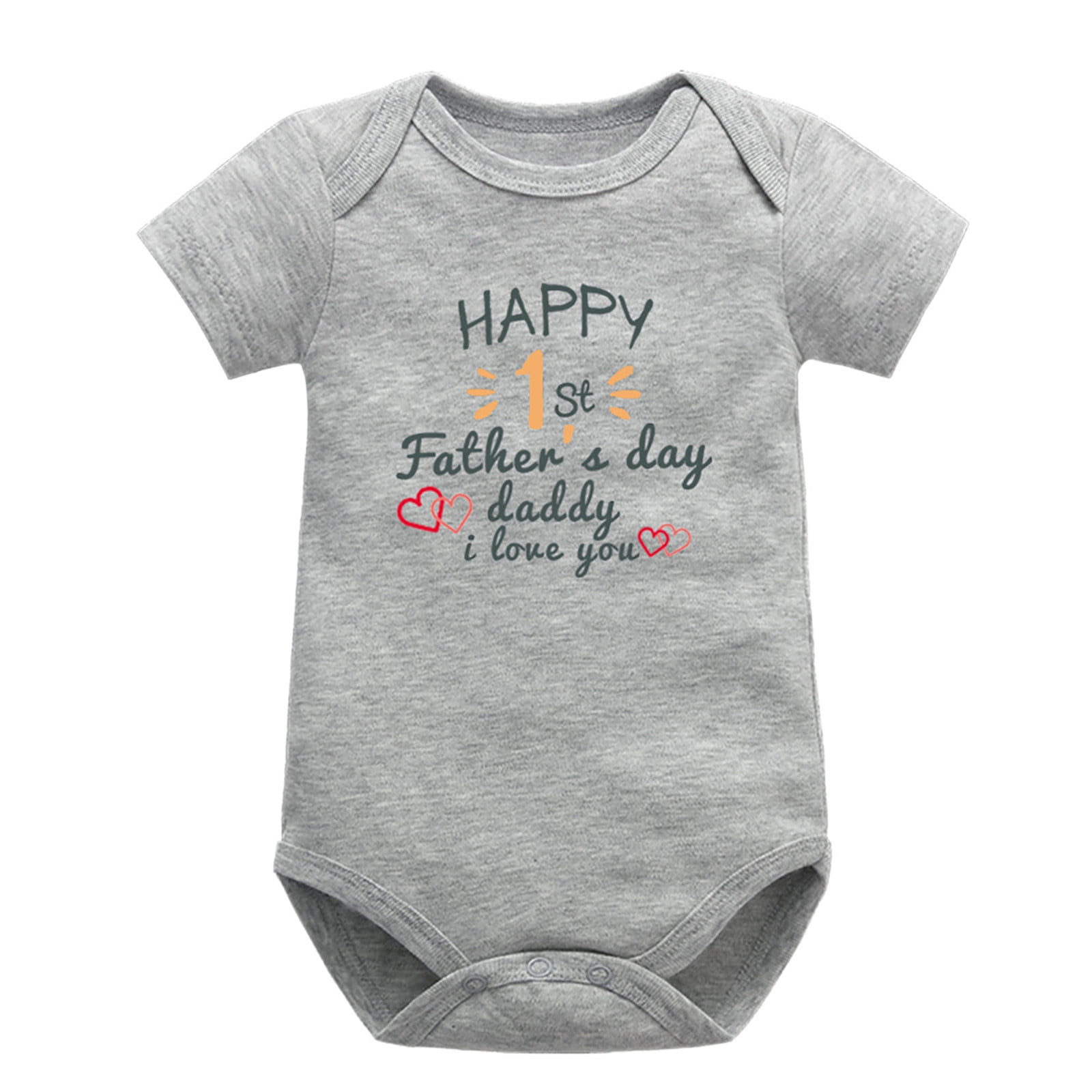 Bainana Baby Girls Fashion Father'S Day Romper Size 0-3 Months Letter ...