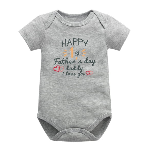 Bainana Baby Girls Fashion Father'S Day Romper Size 0-3 Months Letter ...