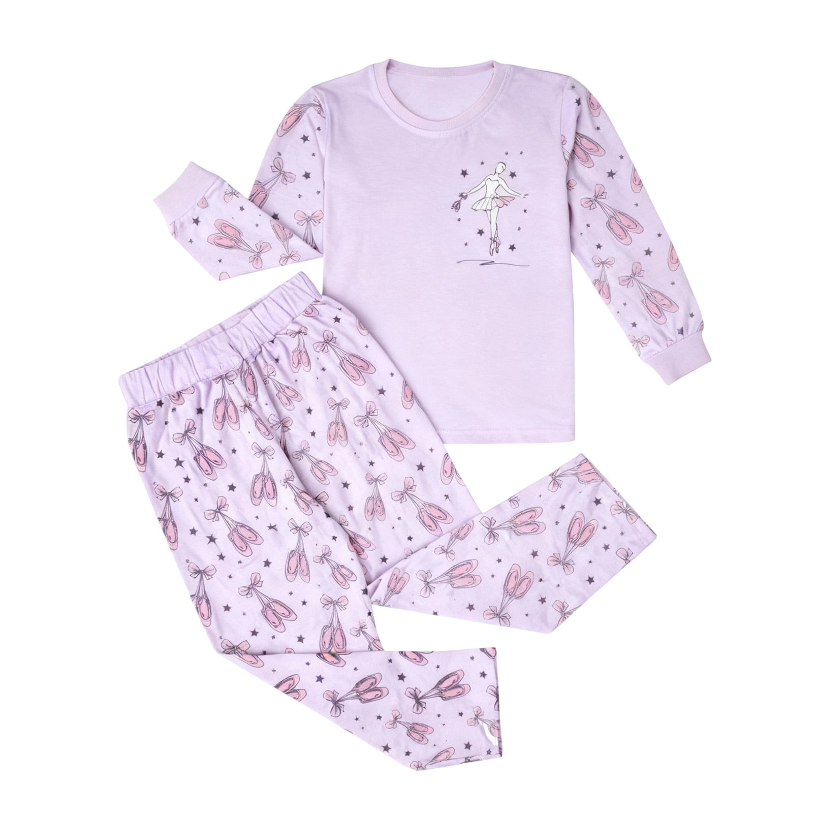 Bainana Outfits Sets For Girls Child Cartoon Print Long Sleeve Crew ...