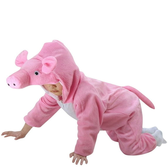 Bainana Pink Romper For Little Boys Girls Cartoon Animals Print Long ...