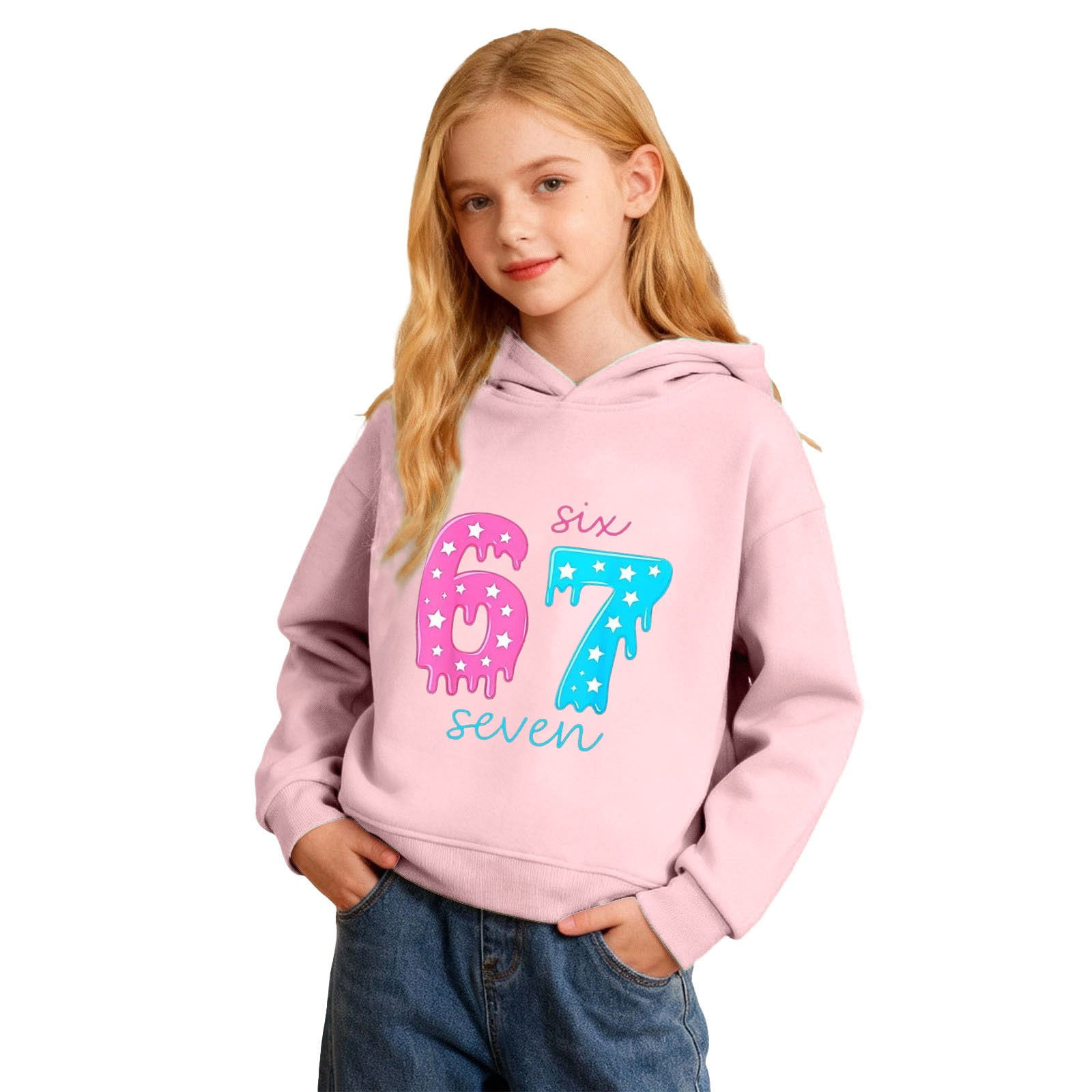 Bainana Pullover Stylish 67 Hoodie For Boys Girls Long Sleeve Hooded ...