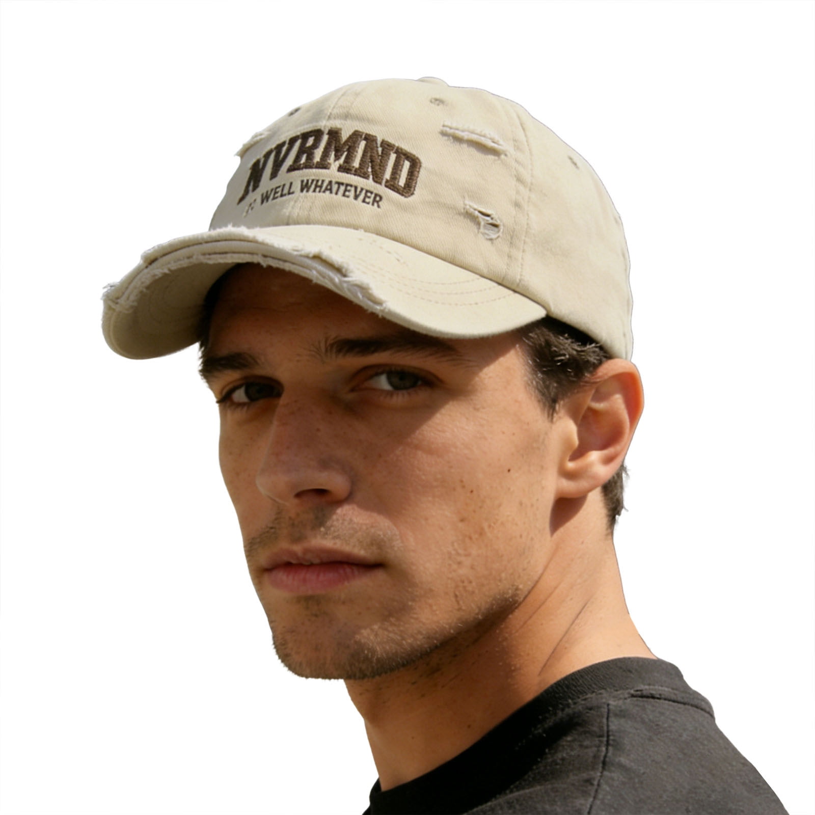 Bainana Ripped Baseball Hat For Women Men Adjustable Retro Breathable ...