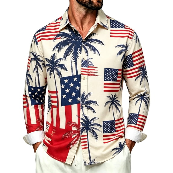 Bainana Shirts For Men USA Anniversary 250 Years Shirt Long Sleeve ...