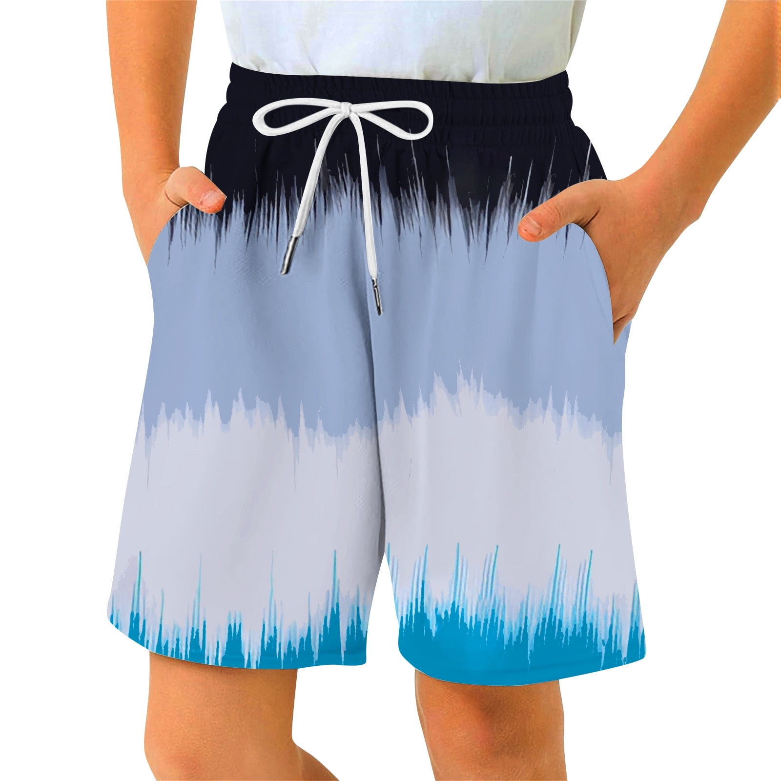 Bainana Shorts For Boys Child Cartoon Print Elastic Waist Straight Leg ...