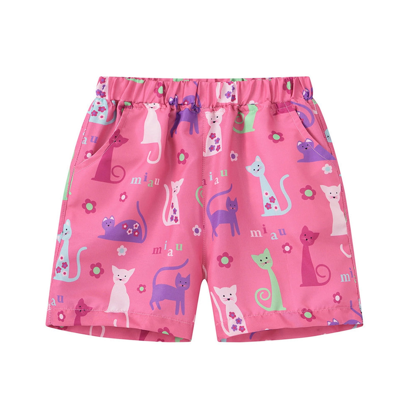 Bainana Shorts For Boys Toddler Cartoon Print Elastic Waist Straight ...