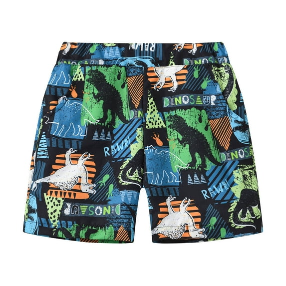 Bainana Shorts For Boys Toddler Dinosaur Print Elastic Waist Straight ...