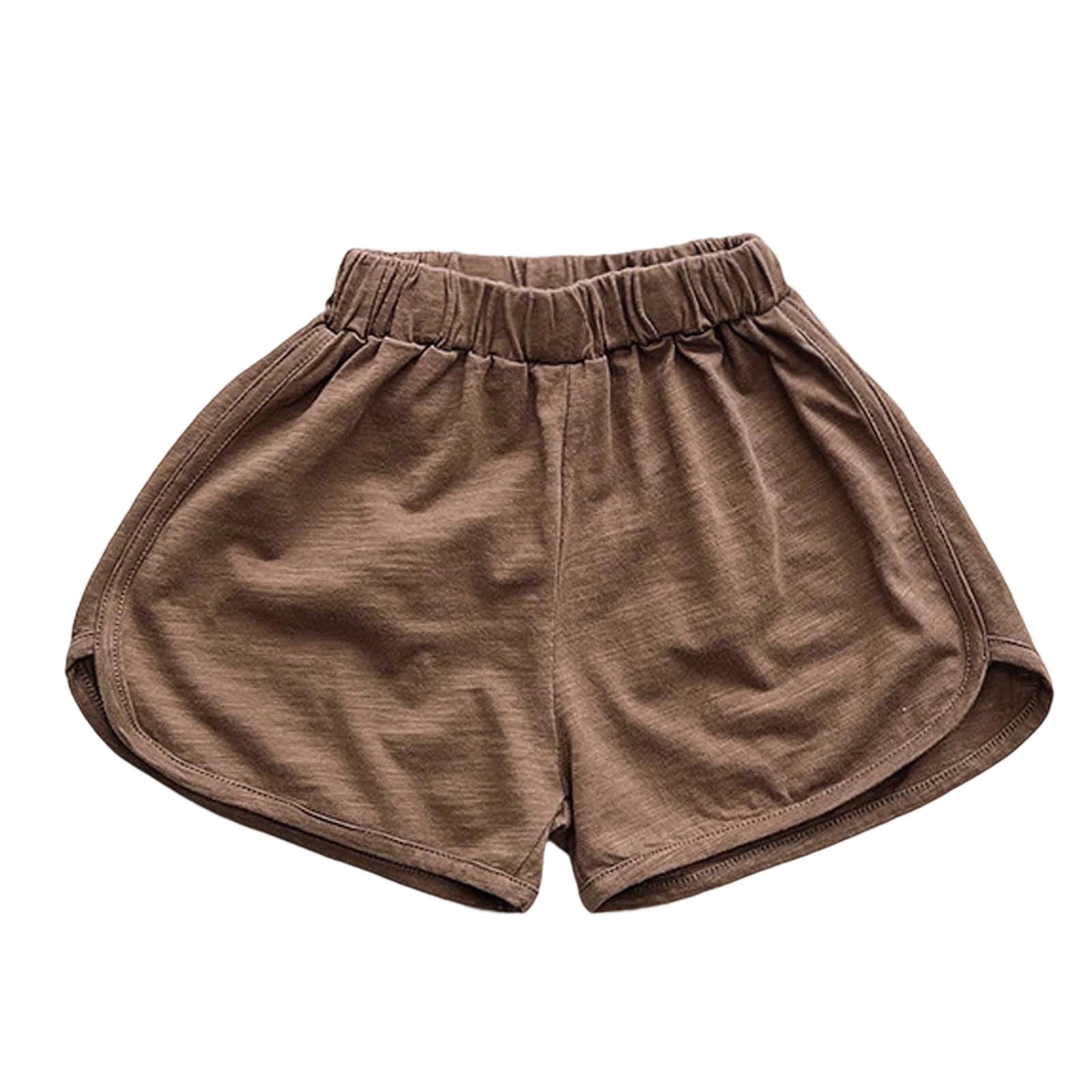 Bainana Shorts For Kids Solid Color Elastic Waist Wide Leg Shorty ...