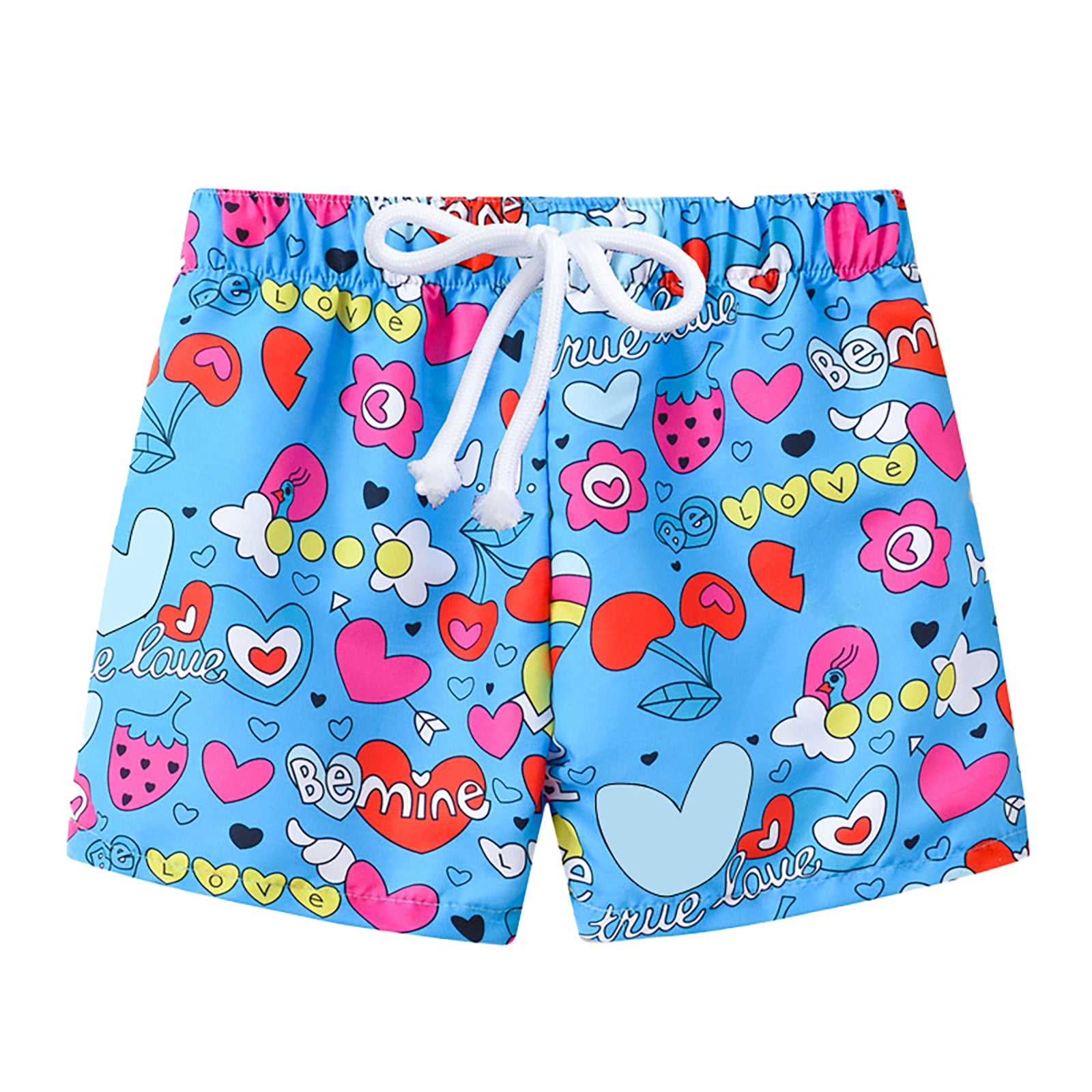 Bainana Shorts For Toddler Cartoon Print Elastic Waist Straight Leg ...
